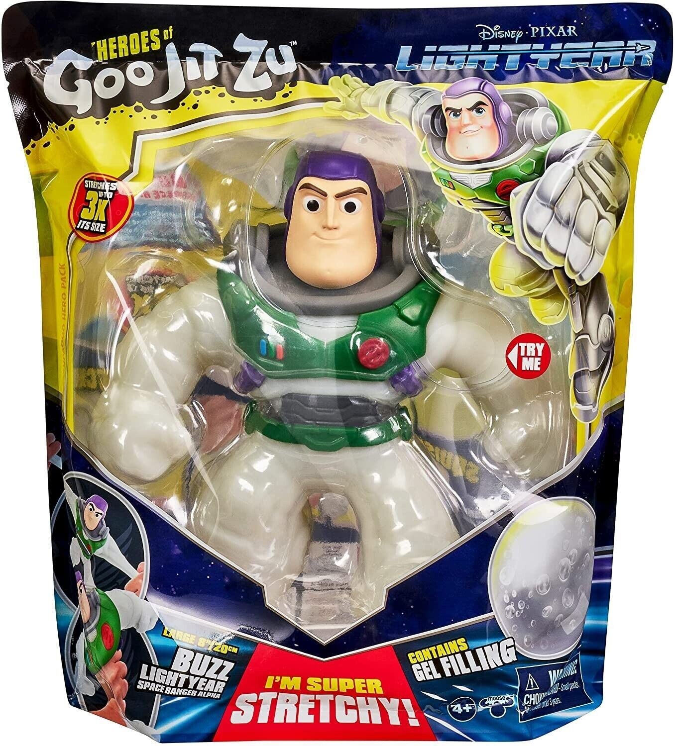 BUZZ LIGHTYEAR 8" Heroes of Goo Jit Zu 41425 Action Figure Squishy Toy ...